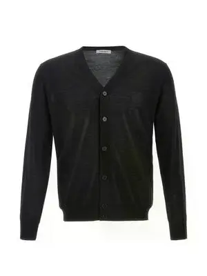 KANGRA V-neck Button-up Cardigan - Black