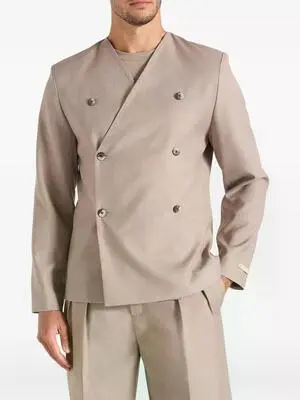 Manière De Voir Timeo In Taupe Tailored Kimono Blazer - Neutrals