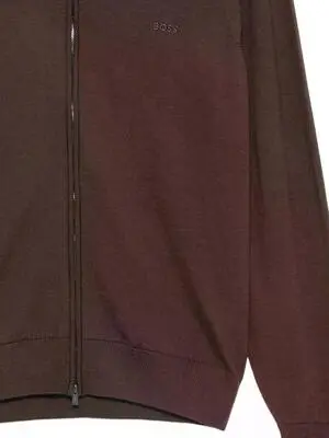 BOSS Zip-up High-neck Sweater