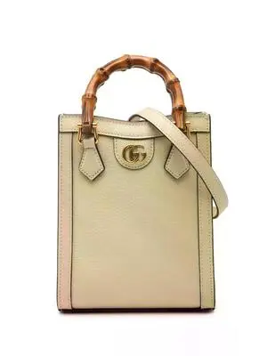 Gucci 2016-2026 Mini Calfskin Bamboo Diana Satchel - Brown