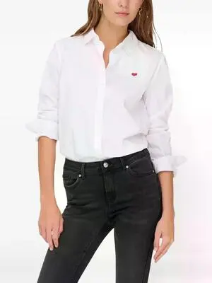 JACQUELINE DE YONG Heart-motif Button-down Shirt - White