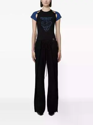 SRVC STUDIO Protecting My Peace Cut-out T-shirt - Black