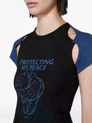 SRVC STUDIO Protecting My Peace Cut-out T-shirt