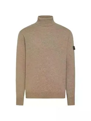 Peuterey Peline 02 Roll-neck Logo-patch Sweater - Neutrals