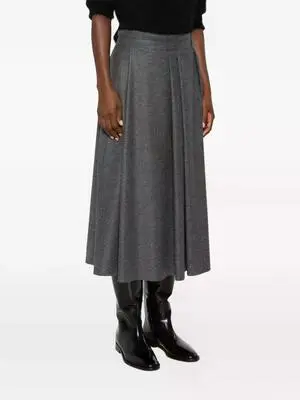 Sofie D'hoore Pleated A-line Midi Skirt