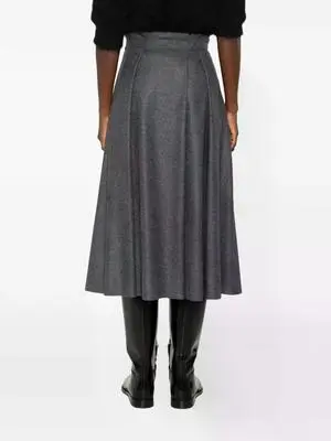Sofie D'hoore Pleated A-line Midi Skirt