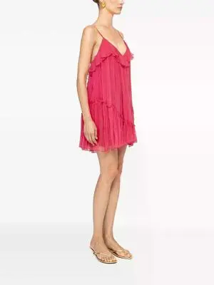 NISSA Open-back Silk Mini Dress
