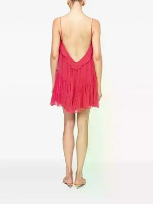 NISSA Open-back Silk Mini Dress