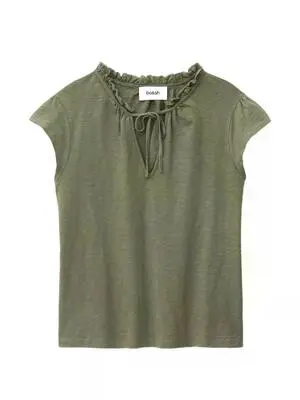 Ba&sh Very Ruffled-trim Slub T-shirt