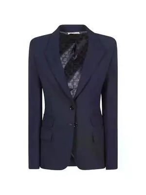 Elisabetta Franchi Single-breasted Peaked-lapel Blazer - Blue