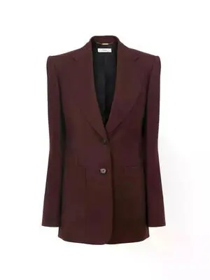 Chloé Shoulder-pad Long-sleeve Blazer - Red