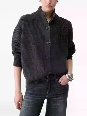 Liu Jo Wool Cardigan With Embroidery
