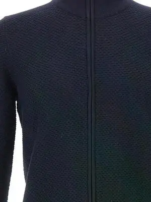 GRAN SASSO Honeycomb-knit Virgin Wool Cardigan