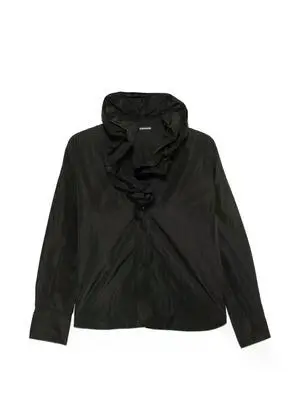 SUSANNE BOMMER Ruffled-neck Blouse - Black