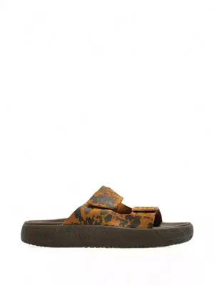 VEJA Etna Leopard-print Suede Flat Sandals - Brown