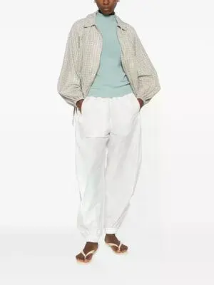 AROVESCIO High-neck Rib-trimmed Sweater - Blue