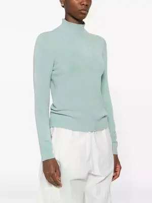 AROVESCIO High-neck Rib-trimmed Sweater