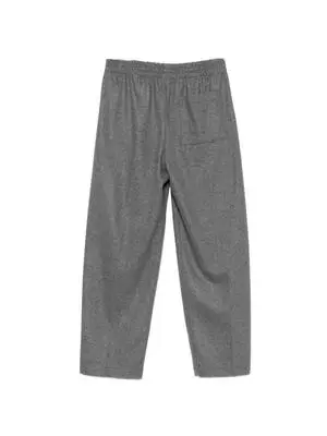 Seventy Elasticated-waistband Cropped Trousers - Grey