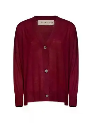 BLANCA VITA V-neck Button-up Cardigan