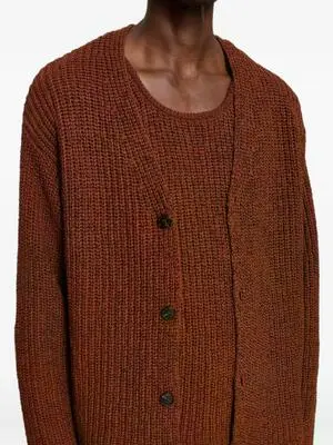 CMMN SWDN Eldar Tape-knit Cardigan