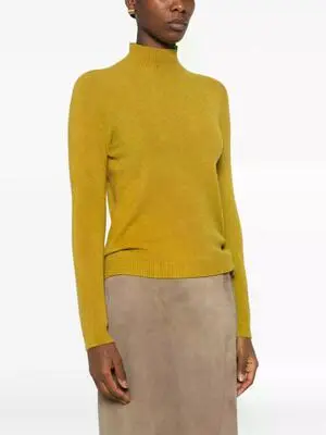 AROVESCIO Ribbed-trim Mock-neck Sweater