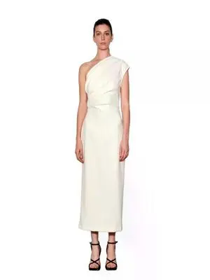 WYNN HAMLYN Ruby One-shoulder Midi Dress