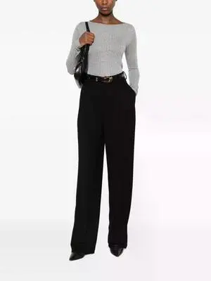 AROVESCIO Lurex Ribbed-knit Sweater