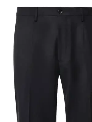 MICHAEL COAL Pleated Turn-up Trousers