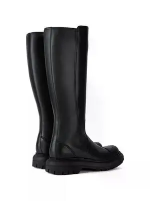 Givenchy Cargo Biker Knee High Boots In Leather