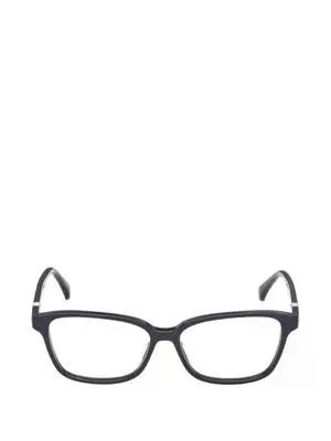 Max Mara Logo-detail Rectangle-frame Glasses - Blue