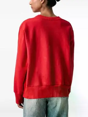Stine Goya Logo-embroidered Ribbed-trim Sweater