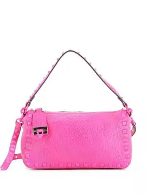 Valentino Garavani Rockstud Zip Pochette Leather Small Shoulder Bag