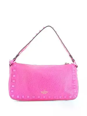 Valentino Garavani Rockstud Zip Pochette Leather Small Shoulder Bag