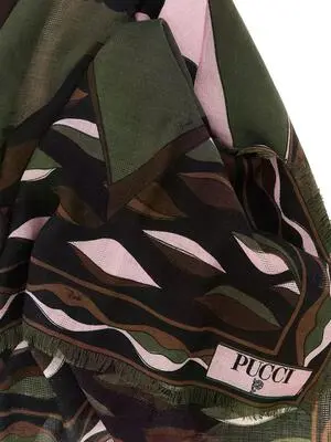 Emilio Pucci Dune Print Wool And Silk Pashmina