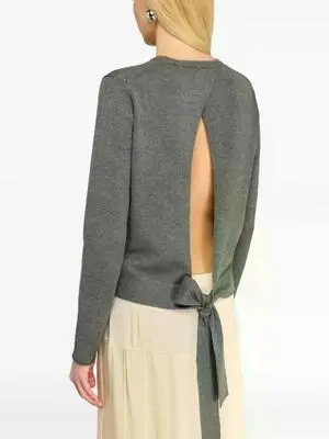 SEMICOUTURE Cut-out Open-back Sweater