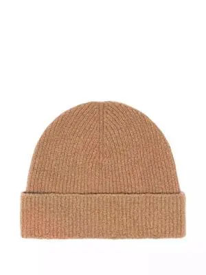 LANEUS Ribbed-knit Embroidered-logo Beanie Hat