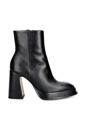 SOULIERS MARTINEZ Chueca Platform Square-toe Ankle Boots - Black