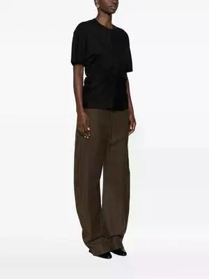 RÓHE Draped T-shirt - Black
