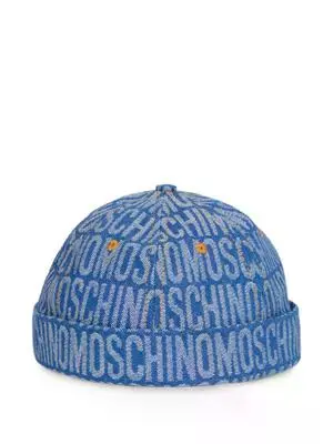 Moschino Logo-jacquard Beanie Hat - Blue