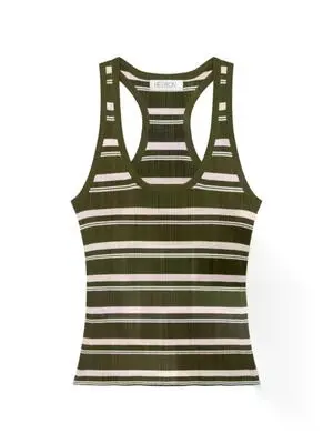 HEVRON Violet Striped Ribbed Tank Top