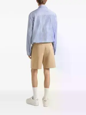 Givenchy Couture Seam Striped Blouson In Cotton - Blue