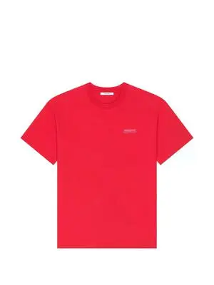 Givenchy T-shirt In Cotton With Paris Gros Grain - Red