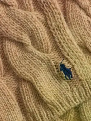 Polo Ralph Lauren Cable-knit Embroidered Scarf