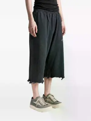 WILLY CHAVARRIA Logo-print Raw-cut Shorts