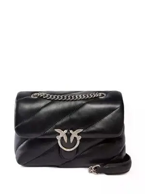Pinko Small Love Bag Puff Maxi Quilt New Buckle Shoulder Bag Black