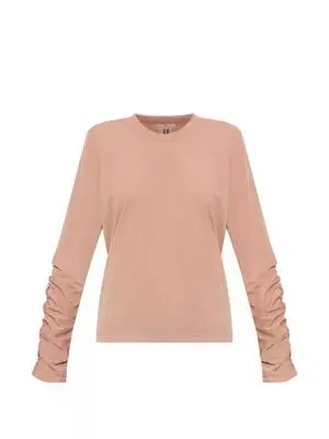 Noir Kei Ninomiya Ruched-sleeve Long-sleeve T-shirt - Neutrals