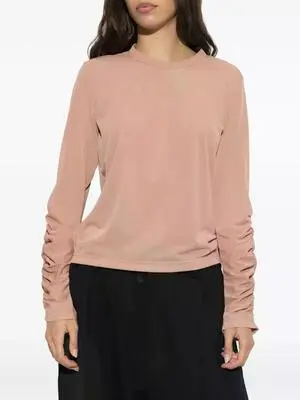 Noir Kei Ninomiya Ruched-sleeve Long-sleeve T-shirt