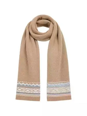 Liu Jo Jacquard Scarf With Jewel Embroidery - Neutrals
