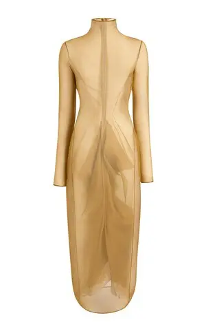 Khaite Toldo Silk Organza Maxi Dress - Bronze