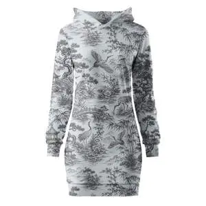 ALOHA FROM DEER Crane Garden Oversize Hoodie Dress - Grey